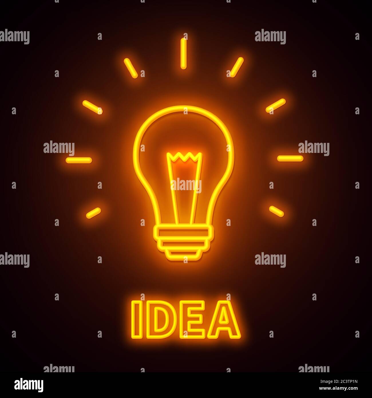 Neon sign idea on a black background Stock Vector Image & Art - Alamy