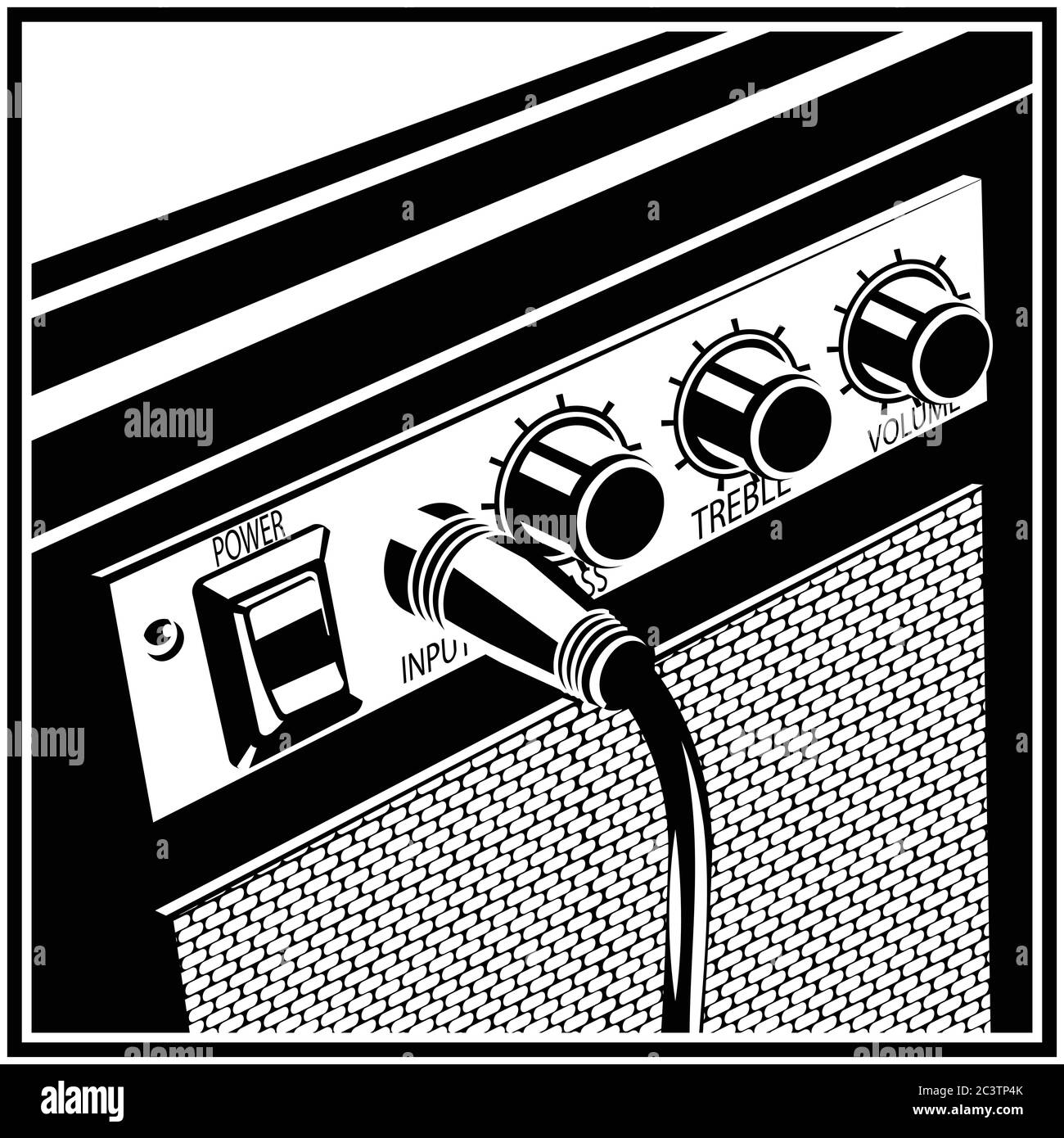 Vintage guitar amp Stock Vector Images - Alamy