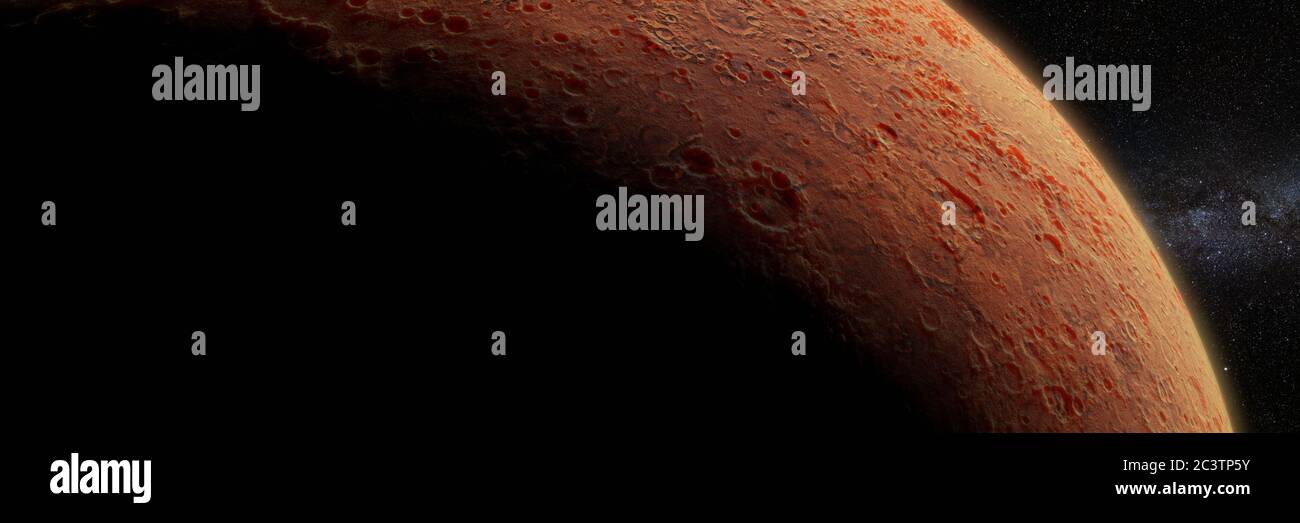 Mars, the red planet of the Solar System, orbital view Stock Photo - Alamy