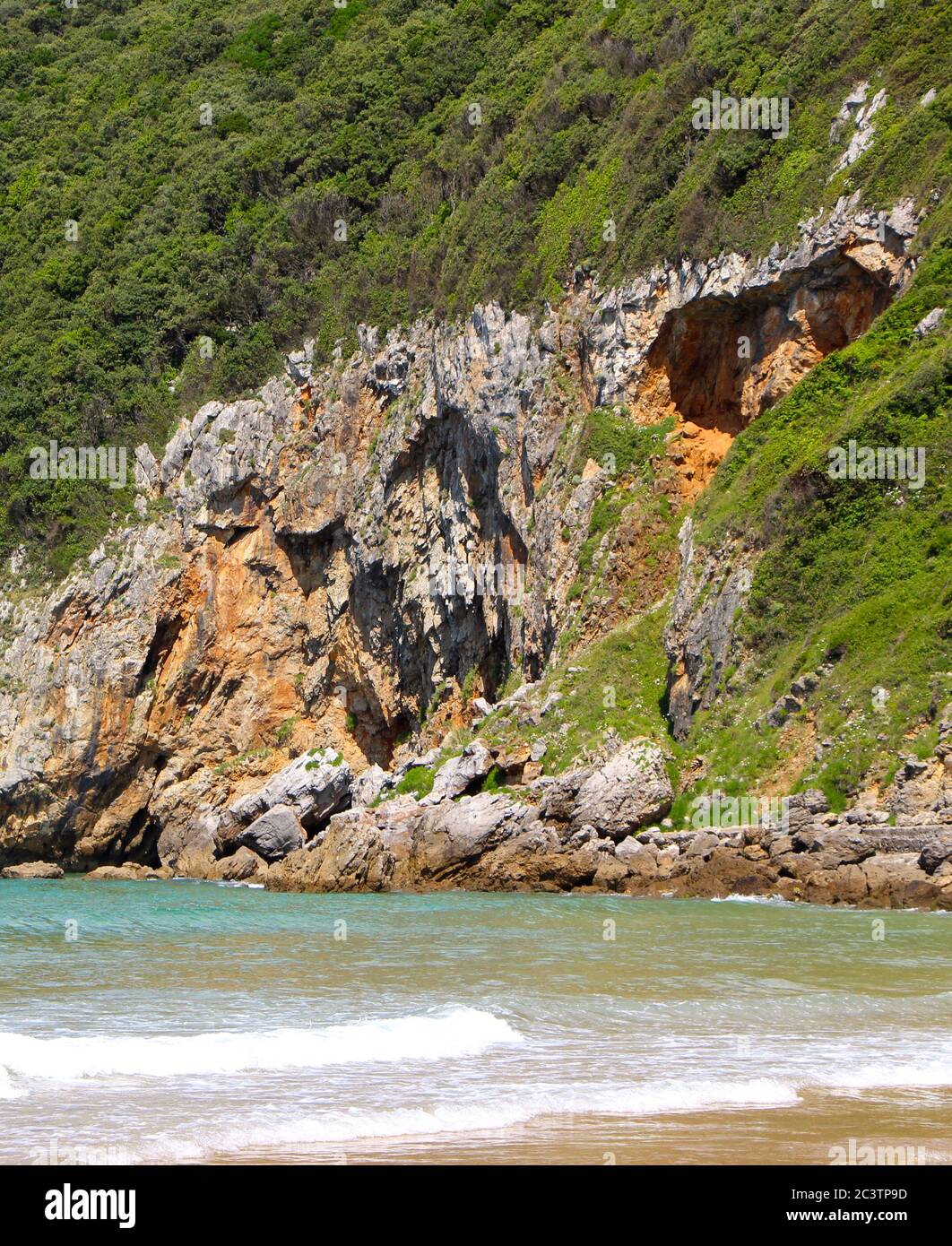 Calm beach scene Santona Cantabria Spain Stock Photo - Alamy