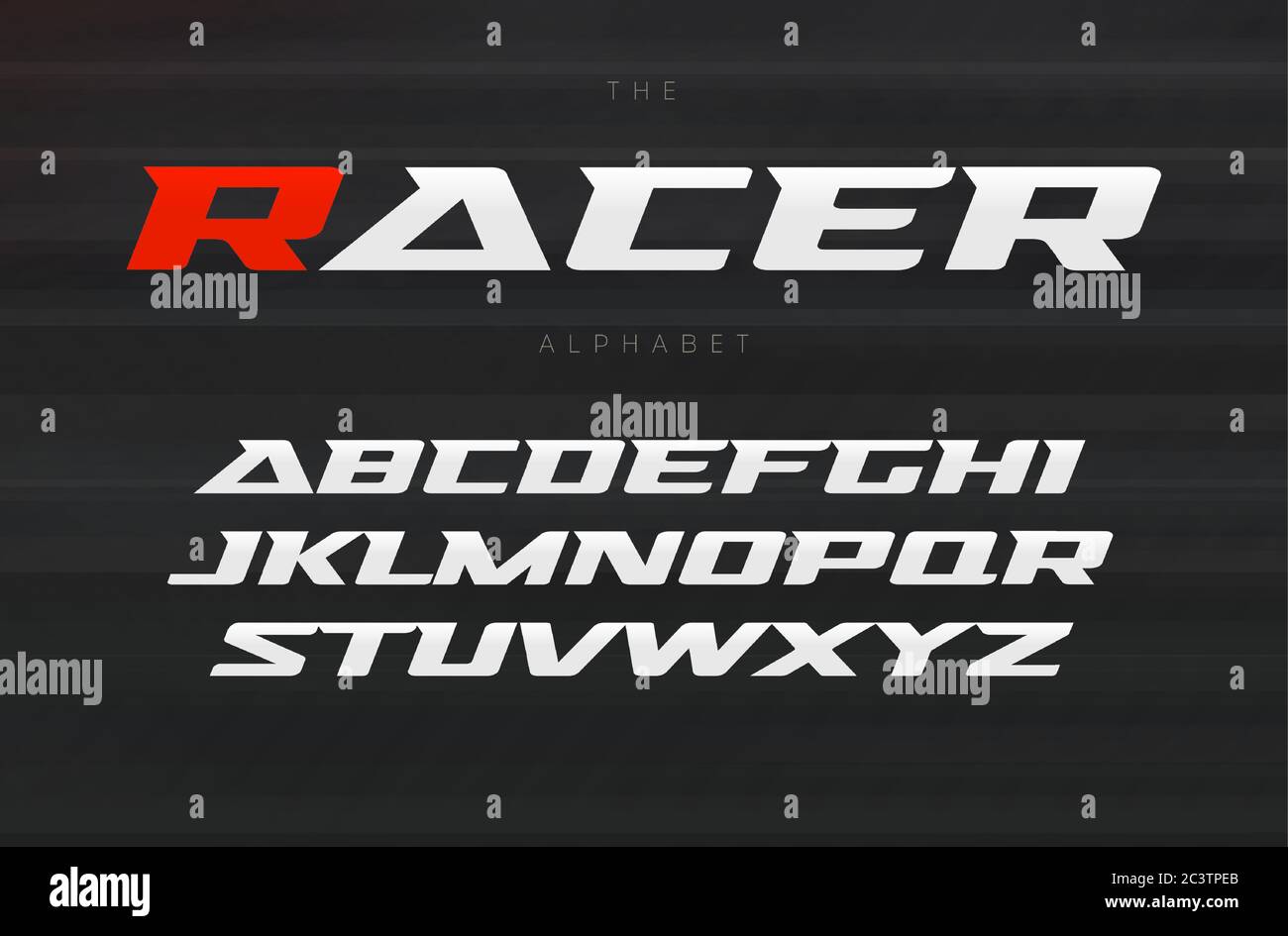 Racing font, aggressive and stylish lettering design. Dynamic letters ...