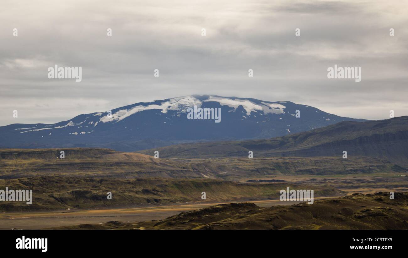 The infamous Mt Hekla volcano, South Iceland Stock Photo - Alamy