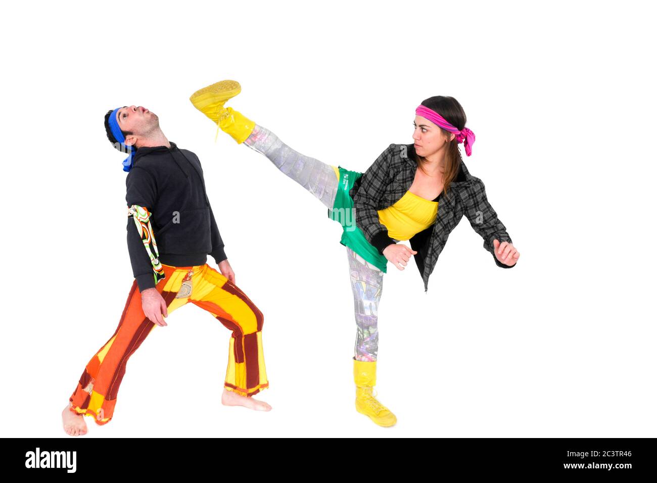 Woman on street white Cut Out Stock Images & Pictures - Alamy