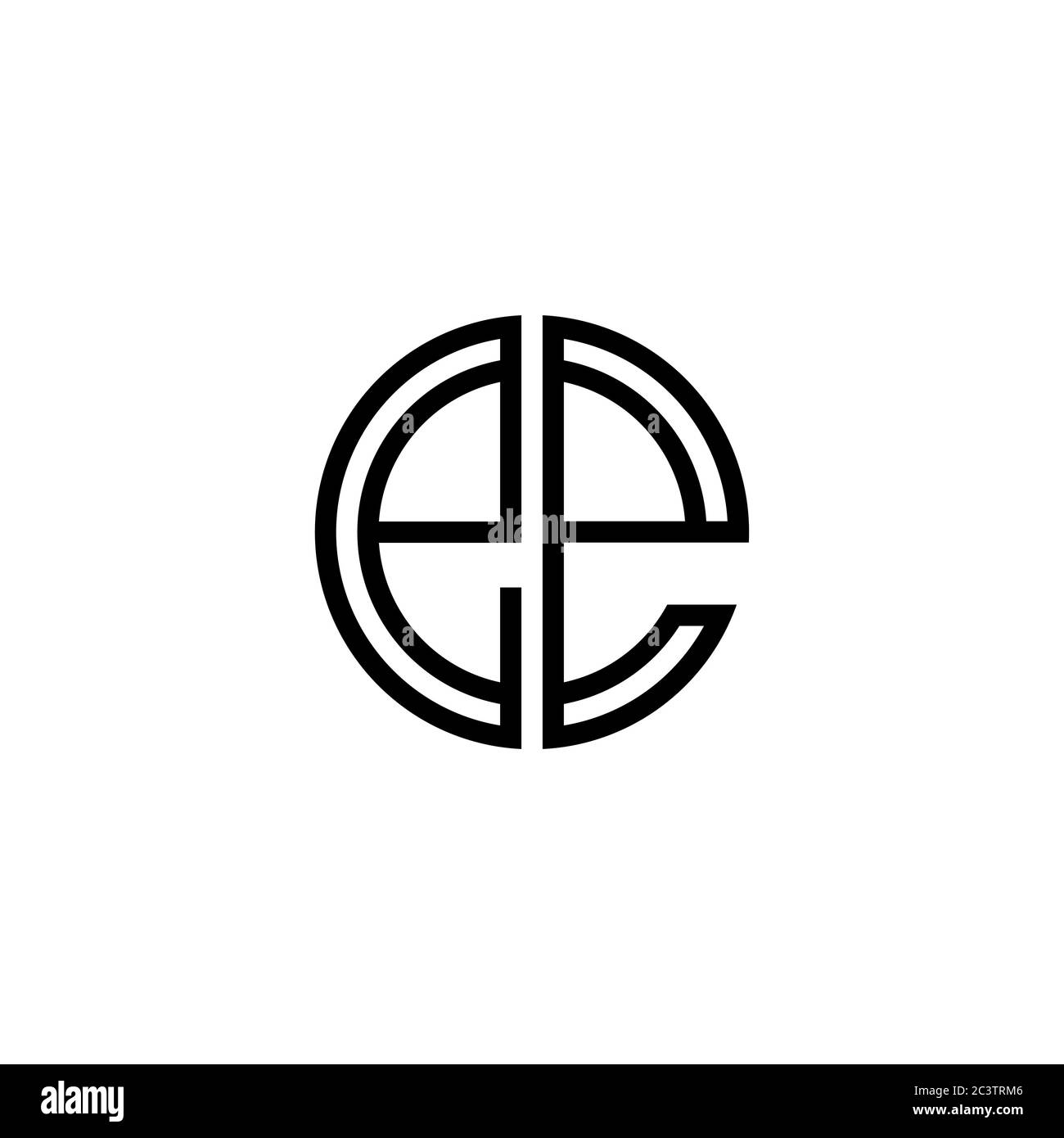 EE alphabet abstract initial letter logo design vector template Stock ...