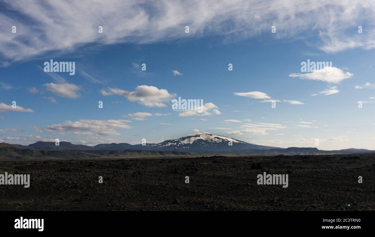 The infamous Mt Hekla volcano, South Iceland Stock Photo - Alamy