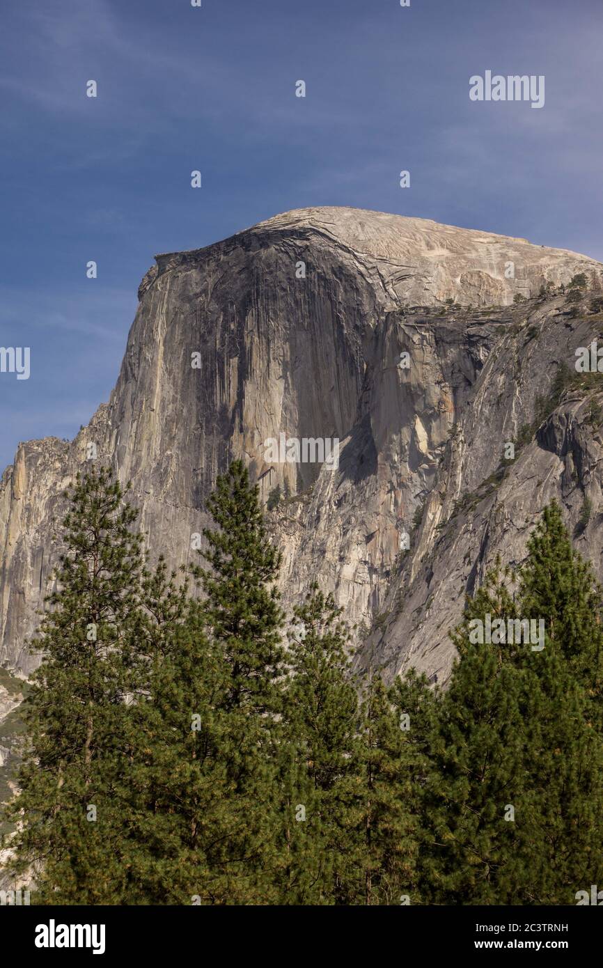 The iconic Half Dome granite dome of Yosemite, California Stock Photo ...