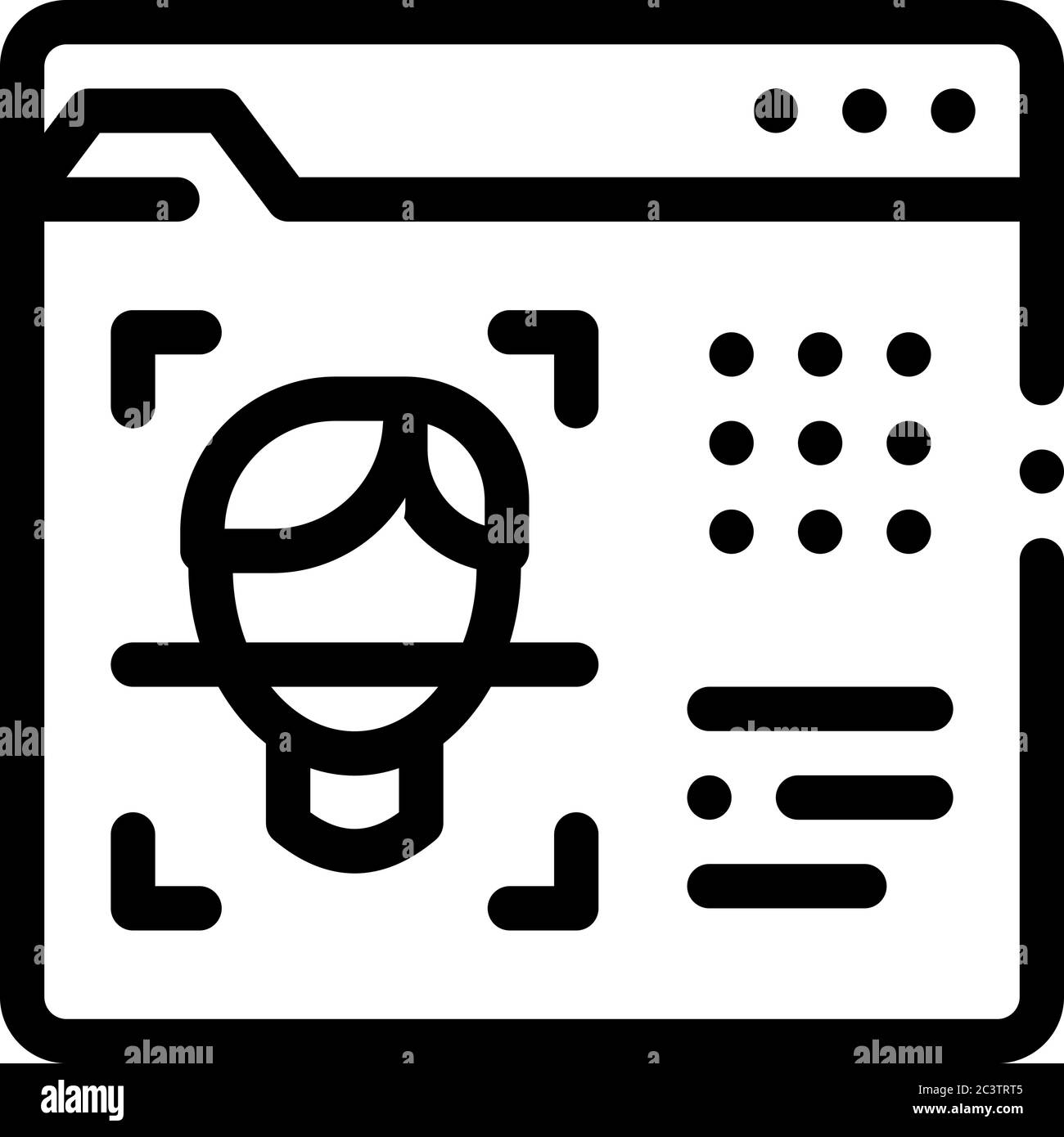 human photo crossed out sign icon vector outline illustration Stock ...