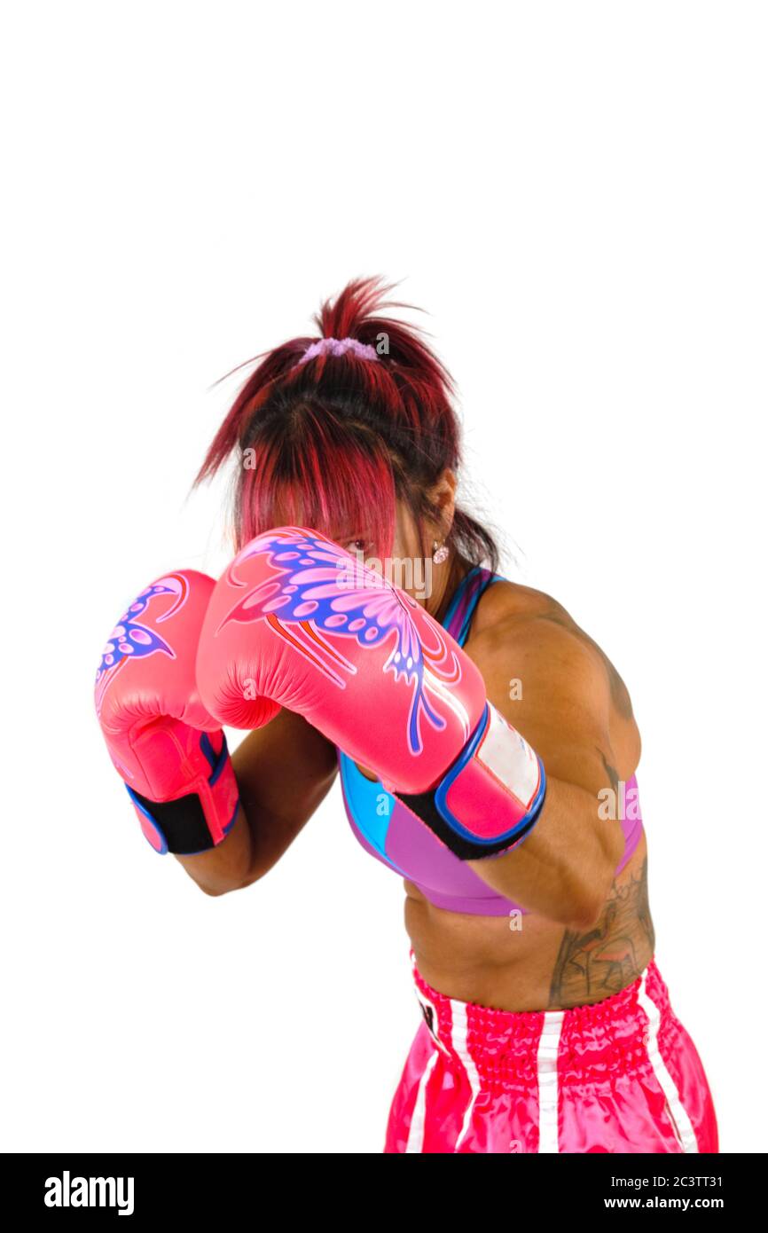 Female Kick Boxer Stock Photo - Alamy
