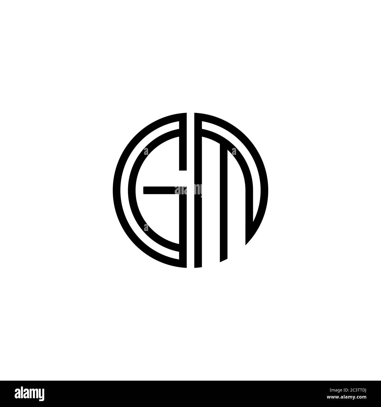 GM alphabet abstract initial letter logo design vector template Stock ...