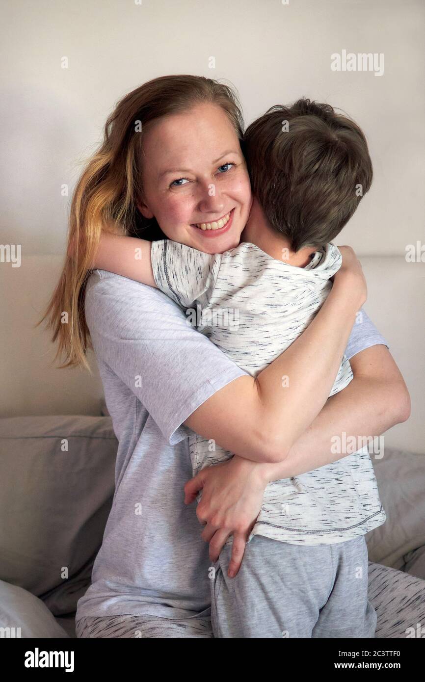 Smiling boy kid child heart love hi-res stock photography and images ...