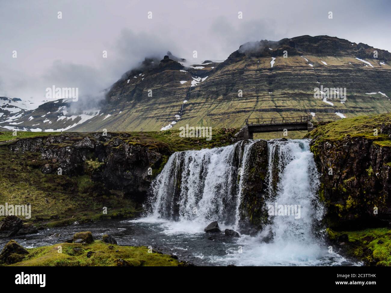 The Kirkjufellsfoss waterfall of Snaefellsnes, West Iceland Stock Photo ...