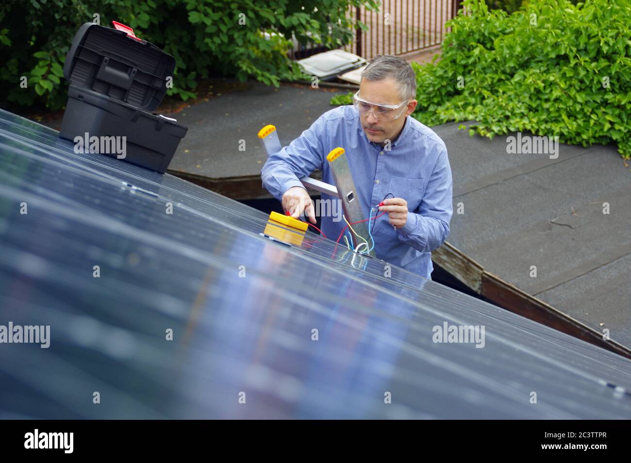 Photovoltaic business. Solar panels installation and commissioning ...