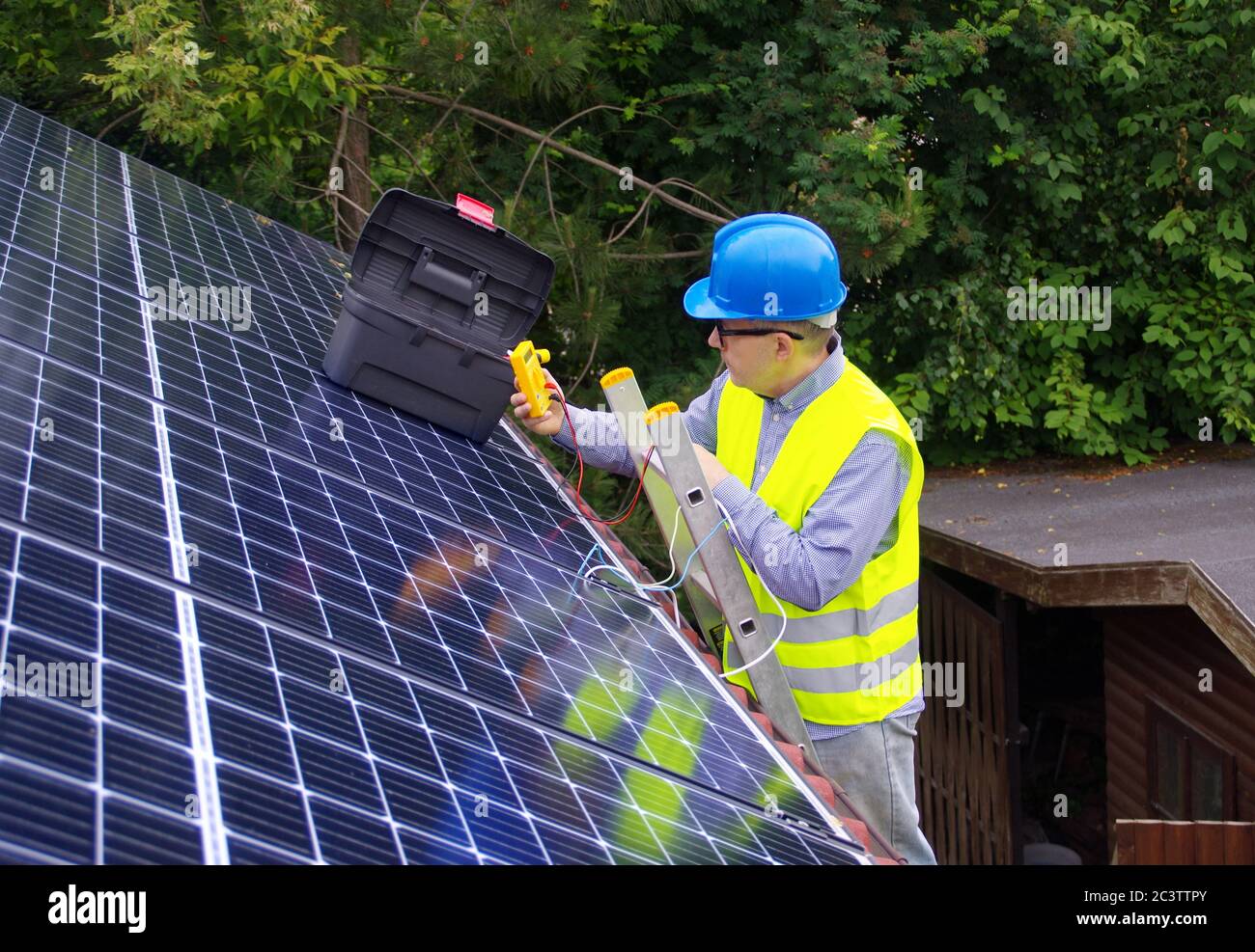 Photovoltaic business. Solar panels installation and commissioning ...