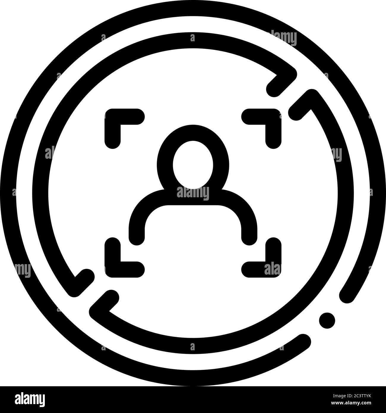 woman refusal mark icon vector outline illustration Stock Vector Image ...