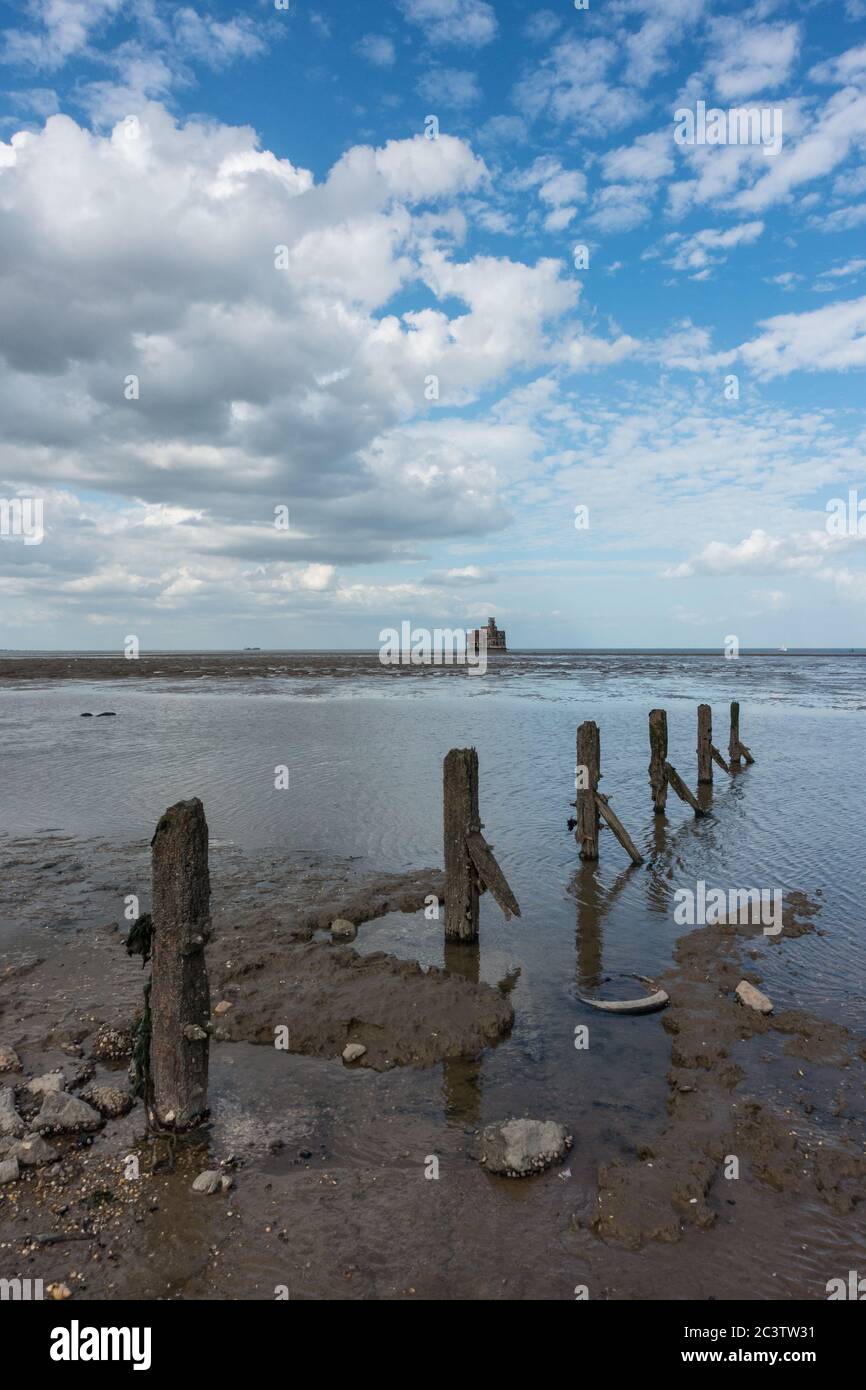 The 19th century Grain Tower Battery sits in the estuary of the River ...