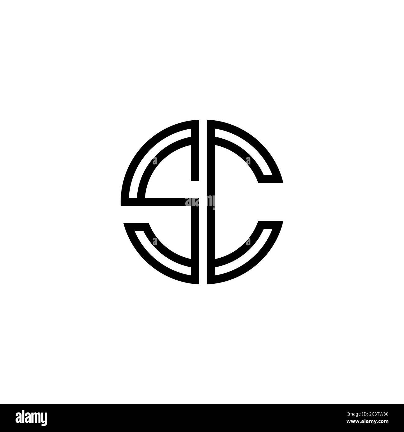 Letter sc logo Black and White Stock Photos & Images - Alamy