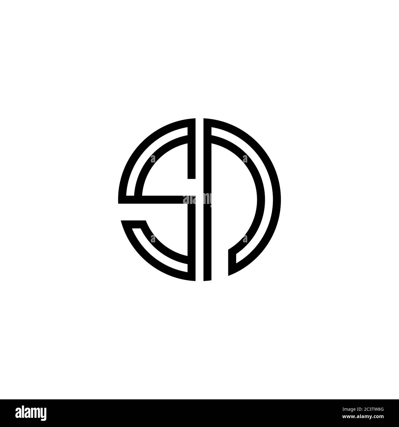 Letter sn vector vectors hi-res stock photography and images - Alamy