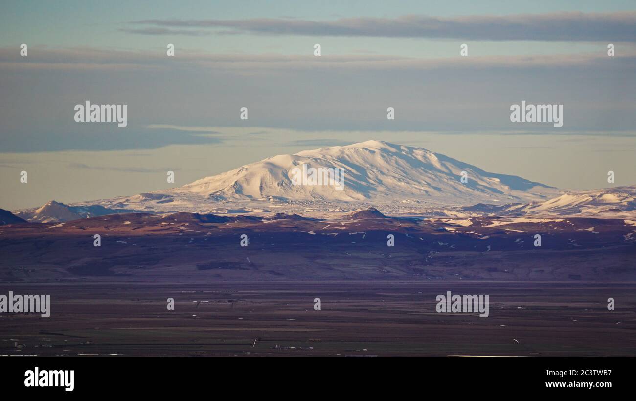 The infamous Hekla volcano in South Iceland Stock Photo - Alamy