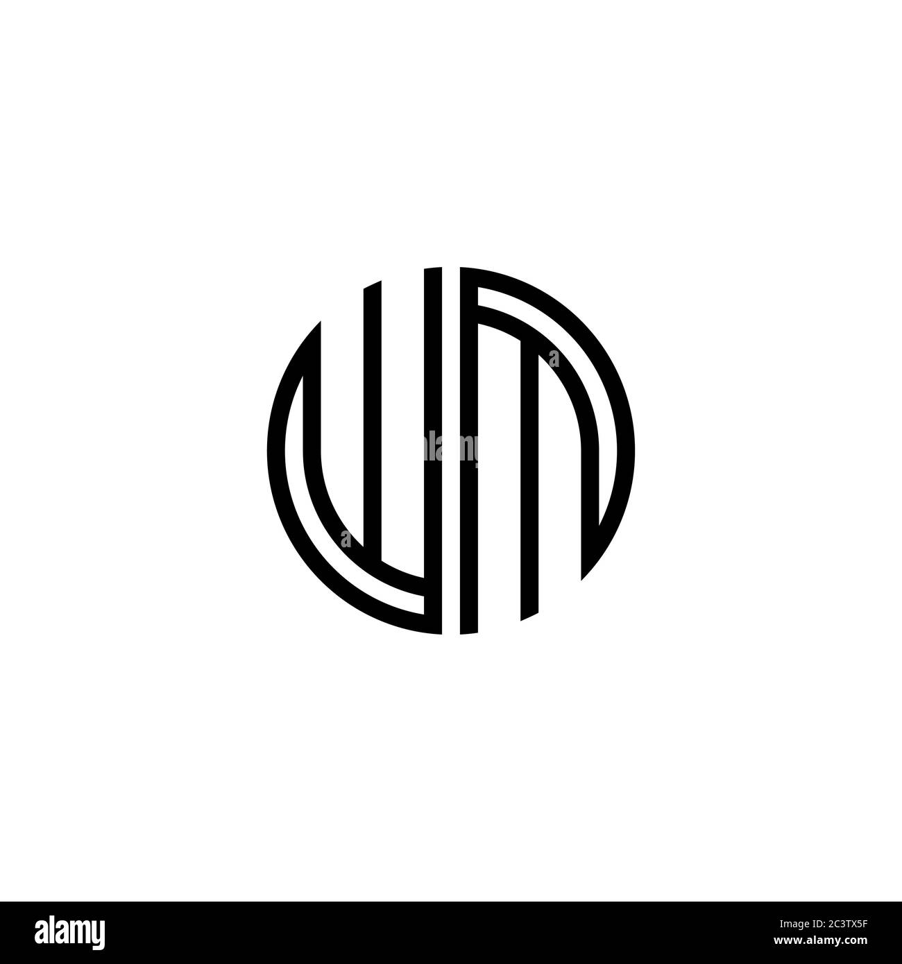 Wm logo design Stock Vector Images - Alamy