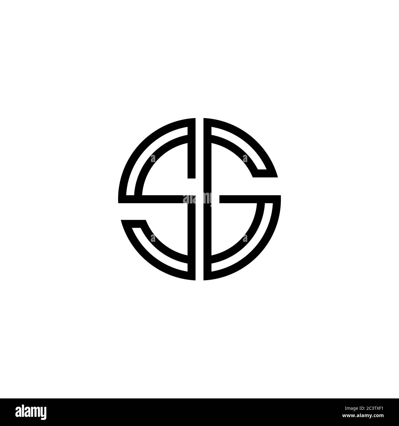 Letter sg vector vectors hi-res stock photography and images - Alamy