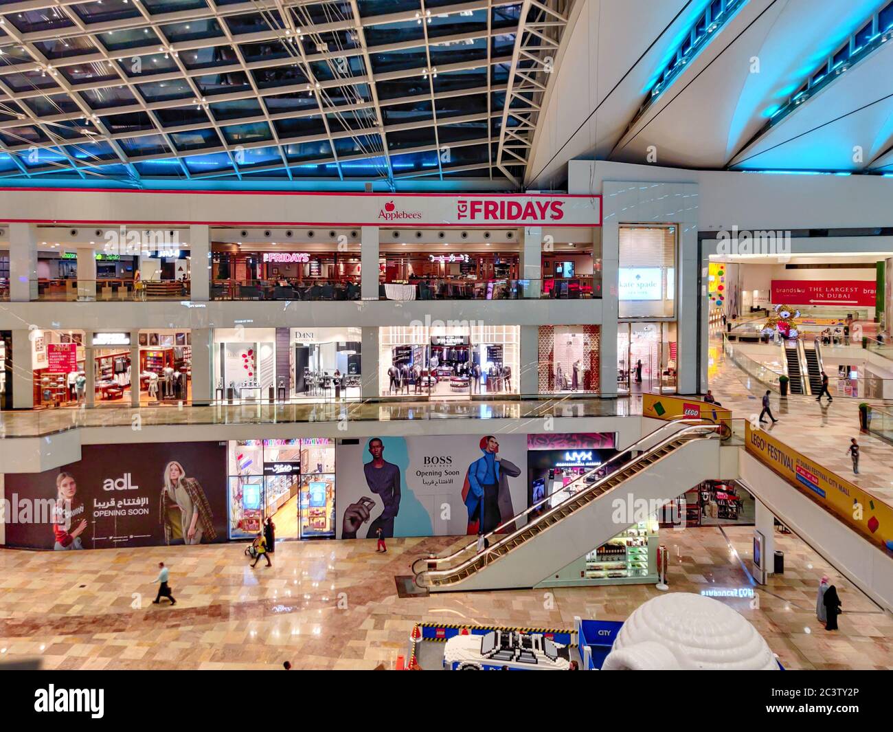 The beautiful interior Dubai festival city mall, an iconic modern ...