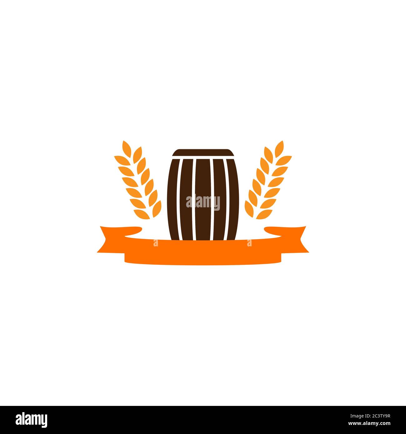 wheat wooden barrel vector design template illustration Stock Vector ...