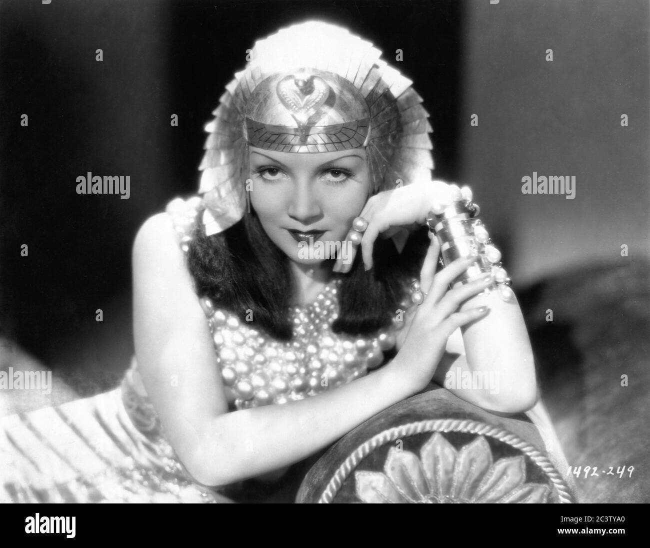 CLAUDETTE COLBERT portrait as CLEOPATRA 1934 director CECIL B. DeMILLE costume Travis Banton ...