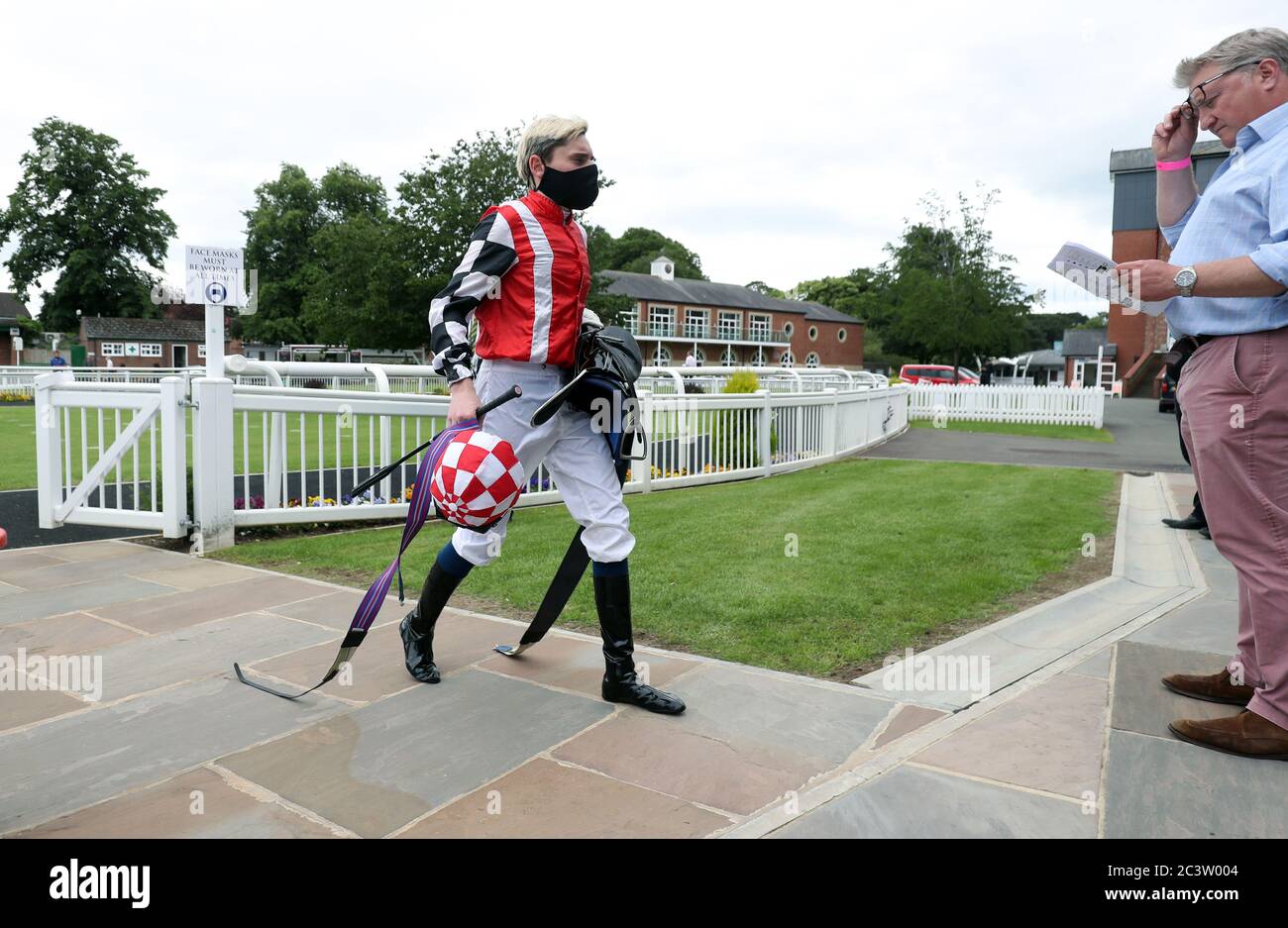 Jockey Callum Shepherd following the first race at Thirsk Racecourse ...