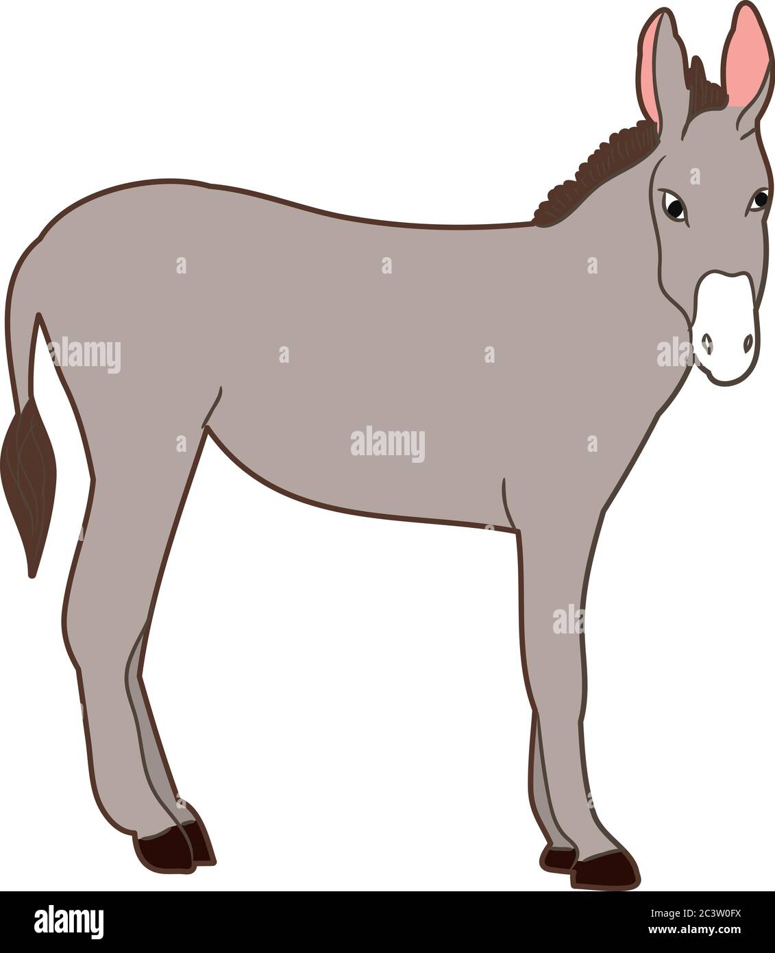 isolated donkey gray Stock Vector Image & Art - Alamy