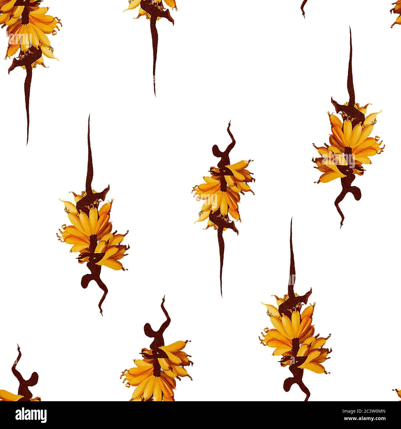 Dancing flower pattern background Stock Photo - Alamy