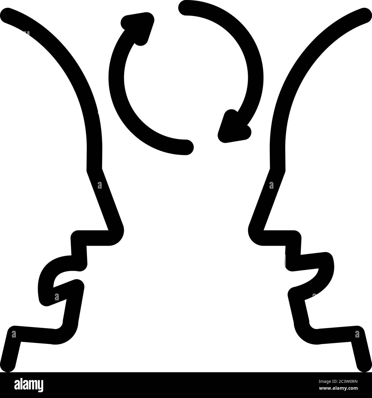 human dementia icon vector outline illustration Stock Vector Image ...