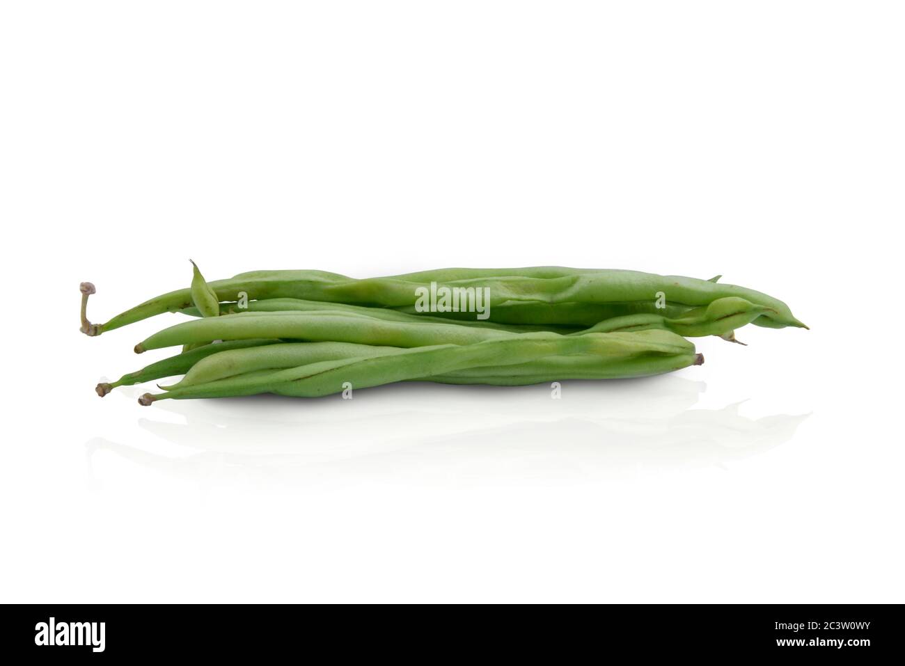 Fresh snap bean isolated over white background Stock Photo - Alamy