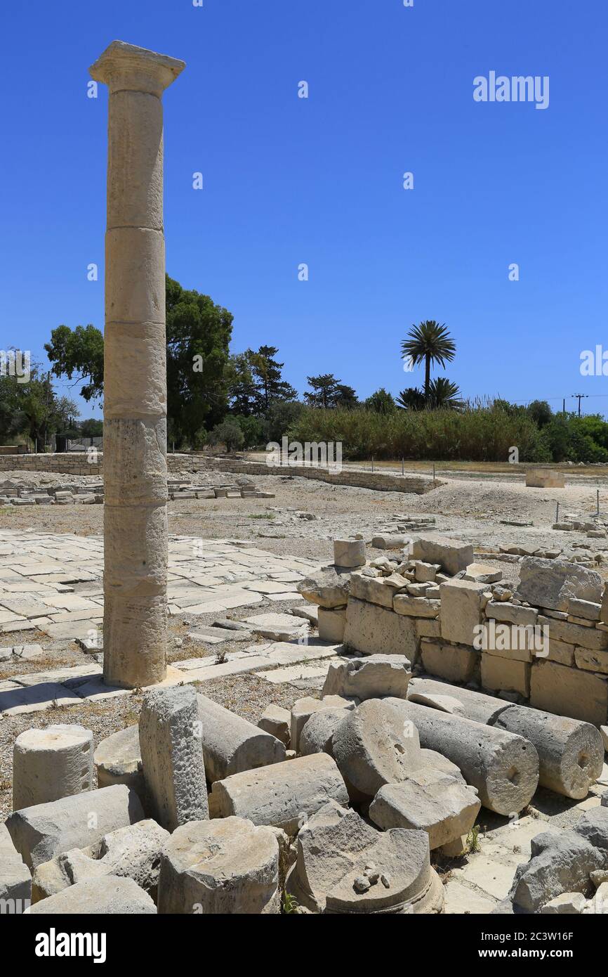 Stone pillar on ruins of antique city Amathus in Cyprus Stock Photo - Alamy