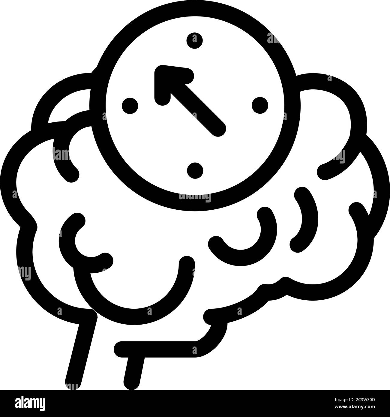 brain mind compass icon vector outline illustration Stock Vector Image ...