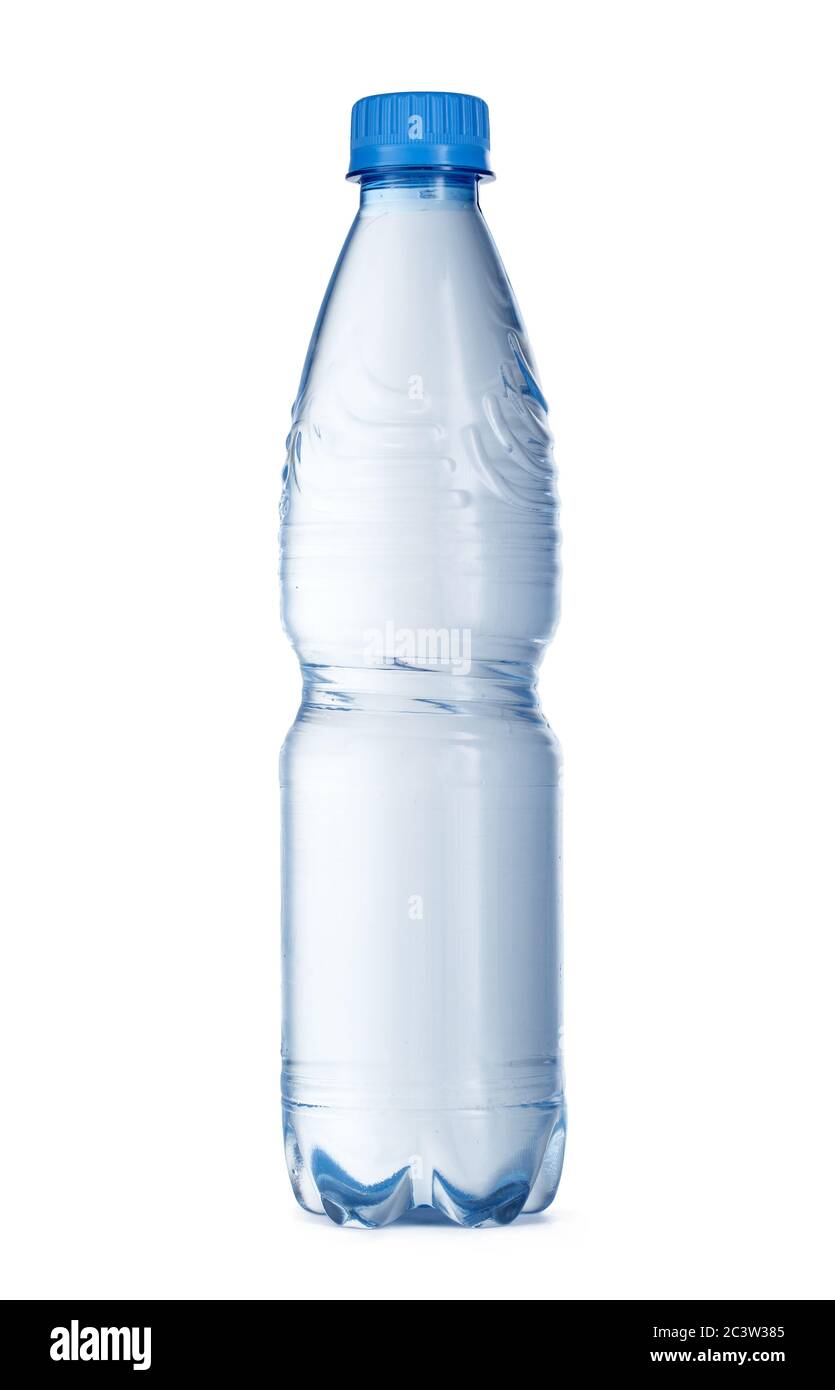 Small bottle of mineral water in plastic isolated on white Stock Photo ...