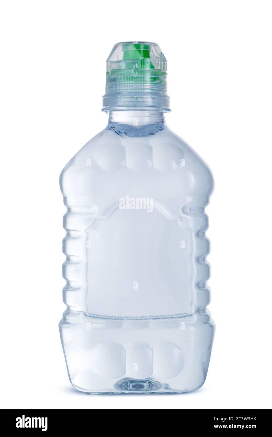 Small bottle of mineral water in plastic isolated on white Stock Photo ...