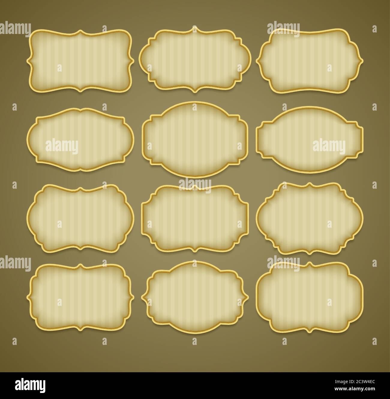 Decorative ornate gold frame label Stock Vector Images - Alamy