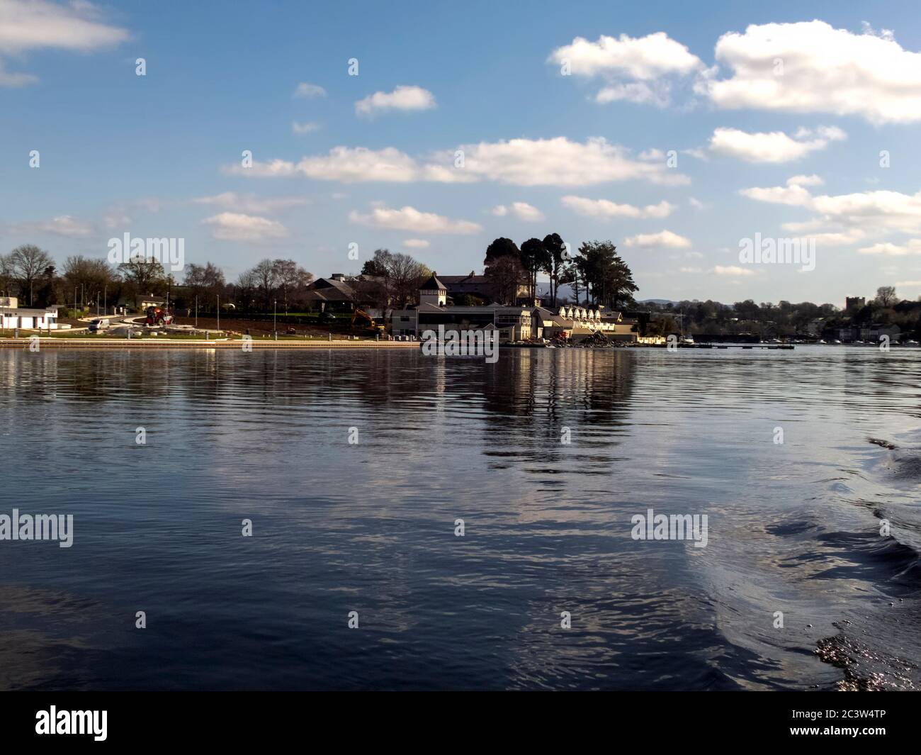 Modern buildings for the tourism industry in the lake shore Stock Photo ...