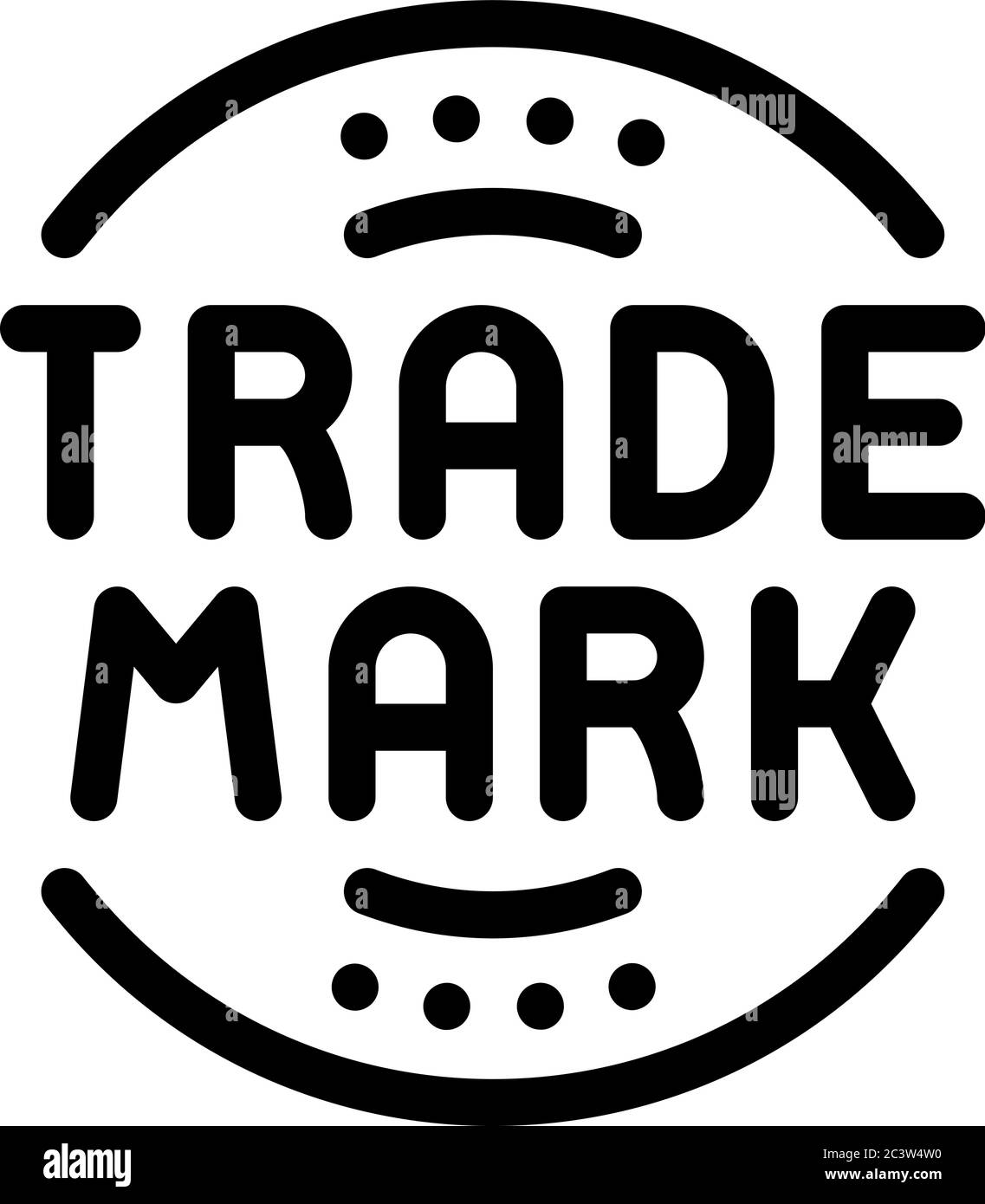 trade mark logo icon vector outline illustration Stock Vector Image ...