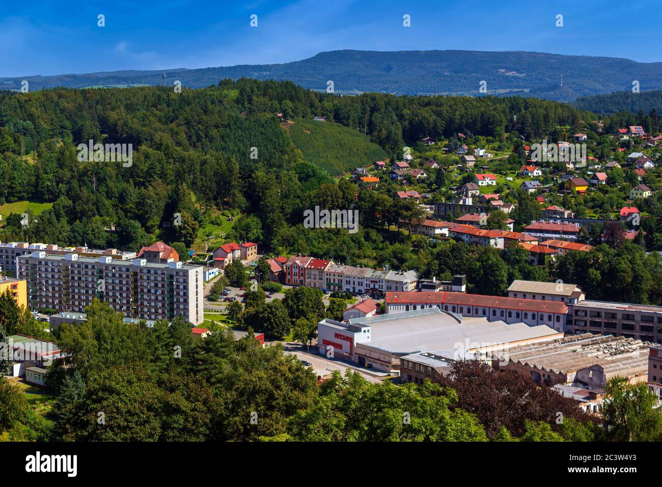 Panoramic view modern town hi-res stock photography and images - Alamy