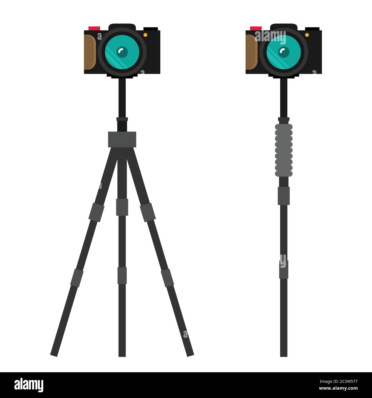 Photo camera, modern minimal flat design style, vector illustration ...