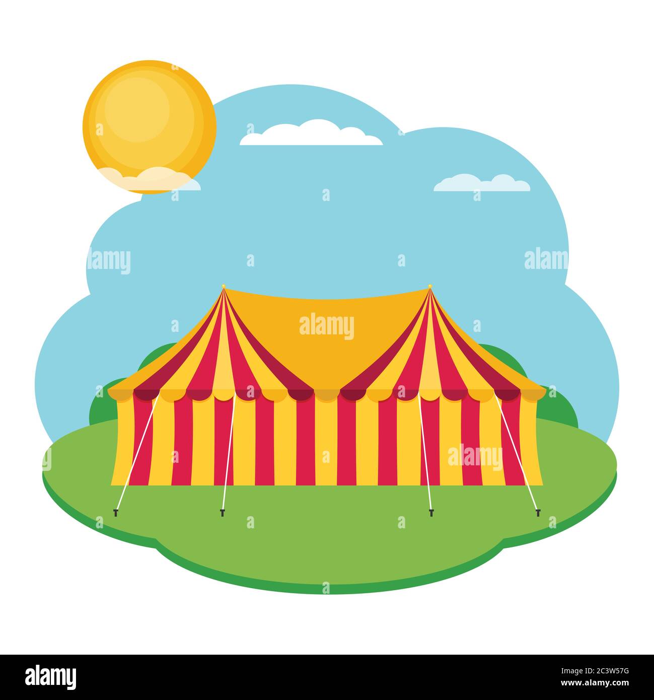 Vintage circus tent flat Cut Out Stock Images & Pictures - Alamy