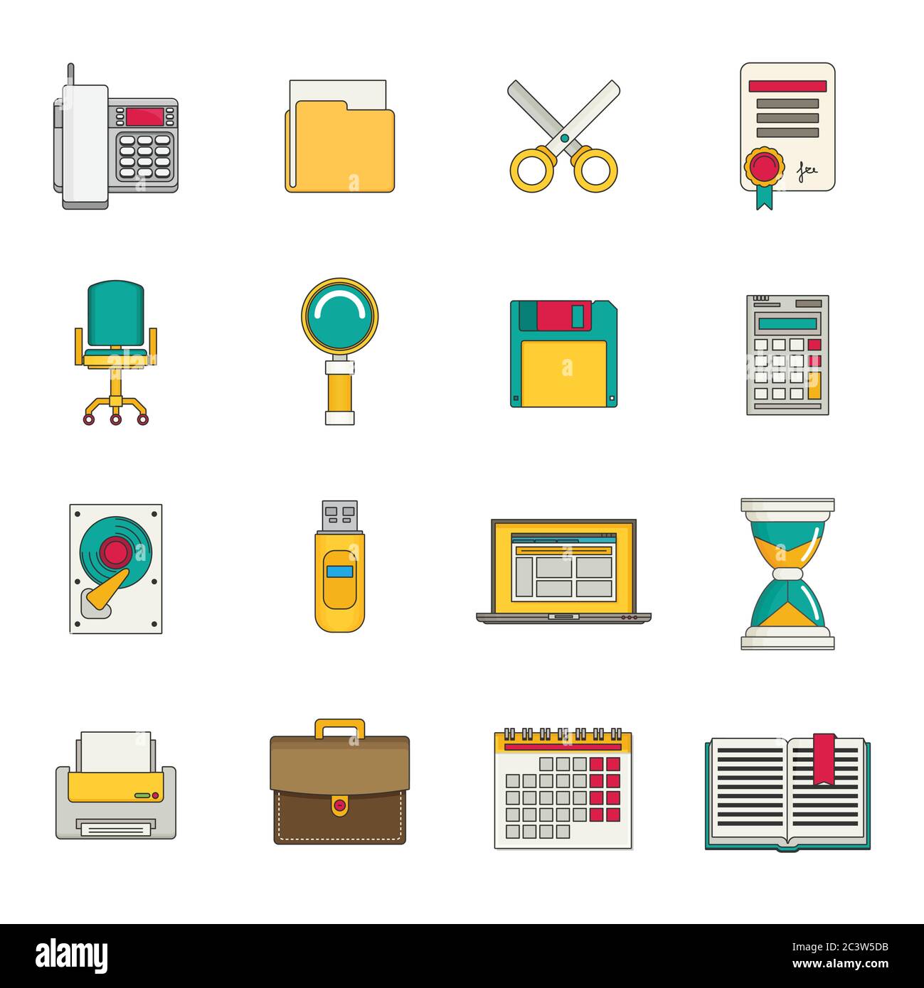 Modern flat icons Stock Vector Image & Art - Alamy