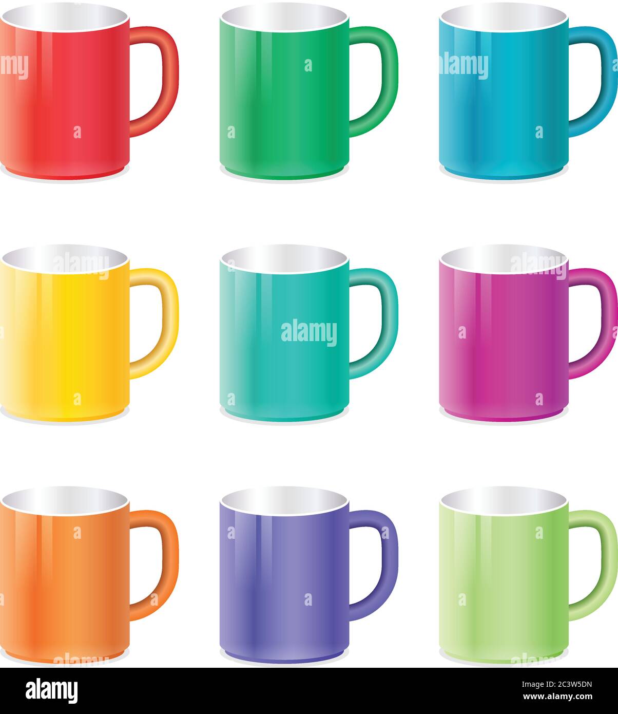 Mugs colored templates for your design Stock Vector Image & Art - Alamy