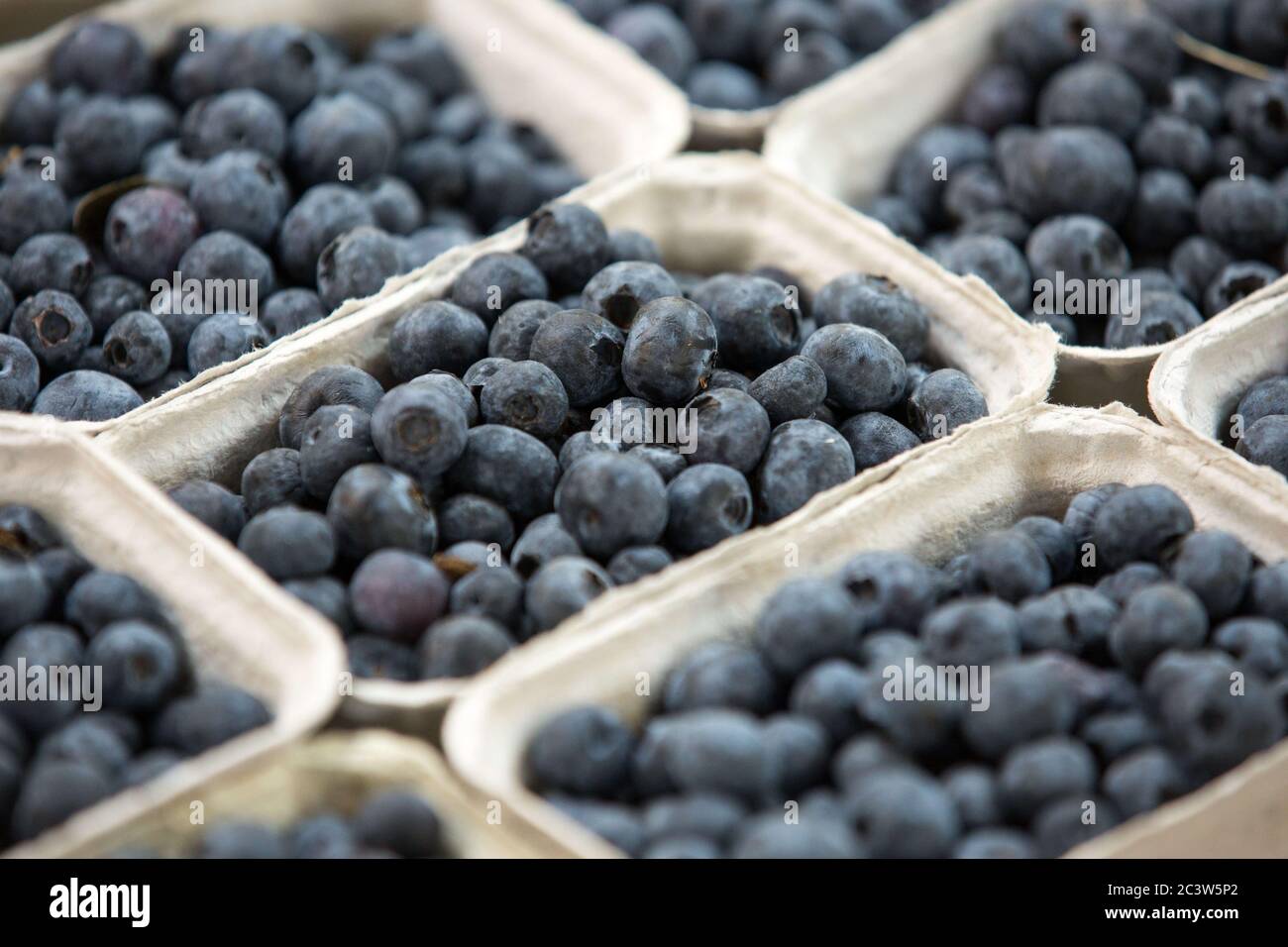 Wroclaw, Poland. 9th June, 2020. Blueberries seen displayed on the ...