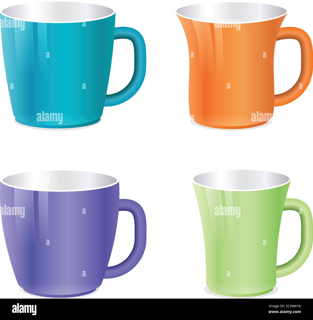 Mugs colored templates for your design Stock Vector Image & Art - Alamy