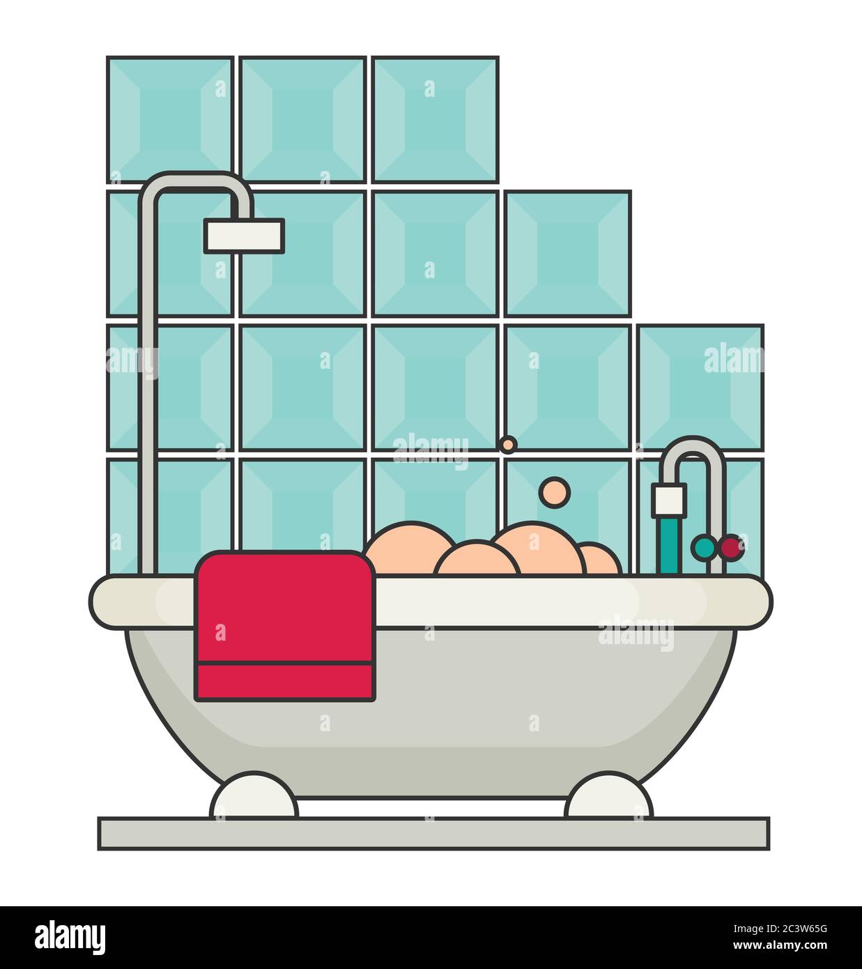 Bath flat vector Stock Vector Image & Art - Alamy