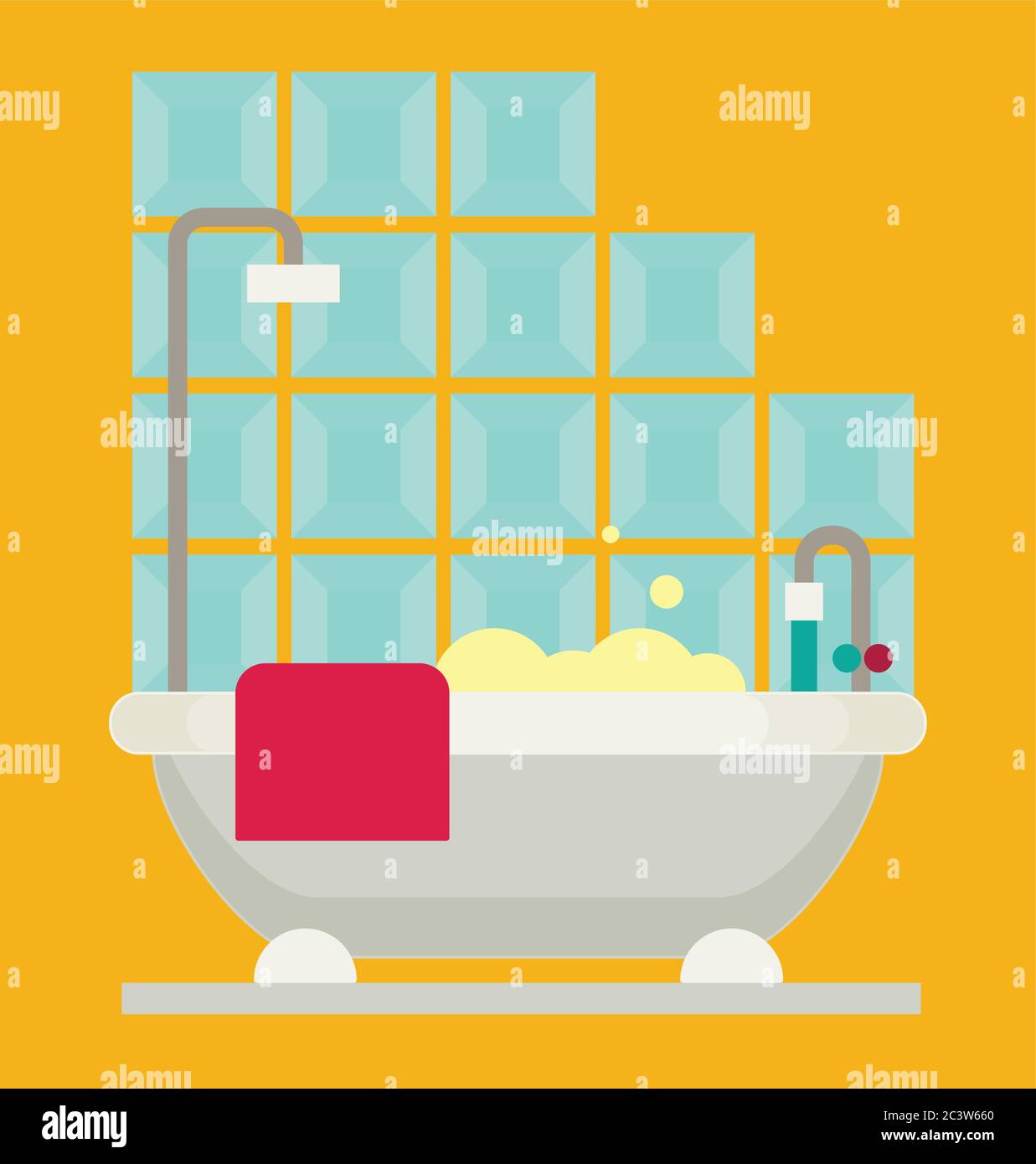 Bath flat vector Stock Vector Image & Art - Alamy