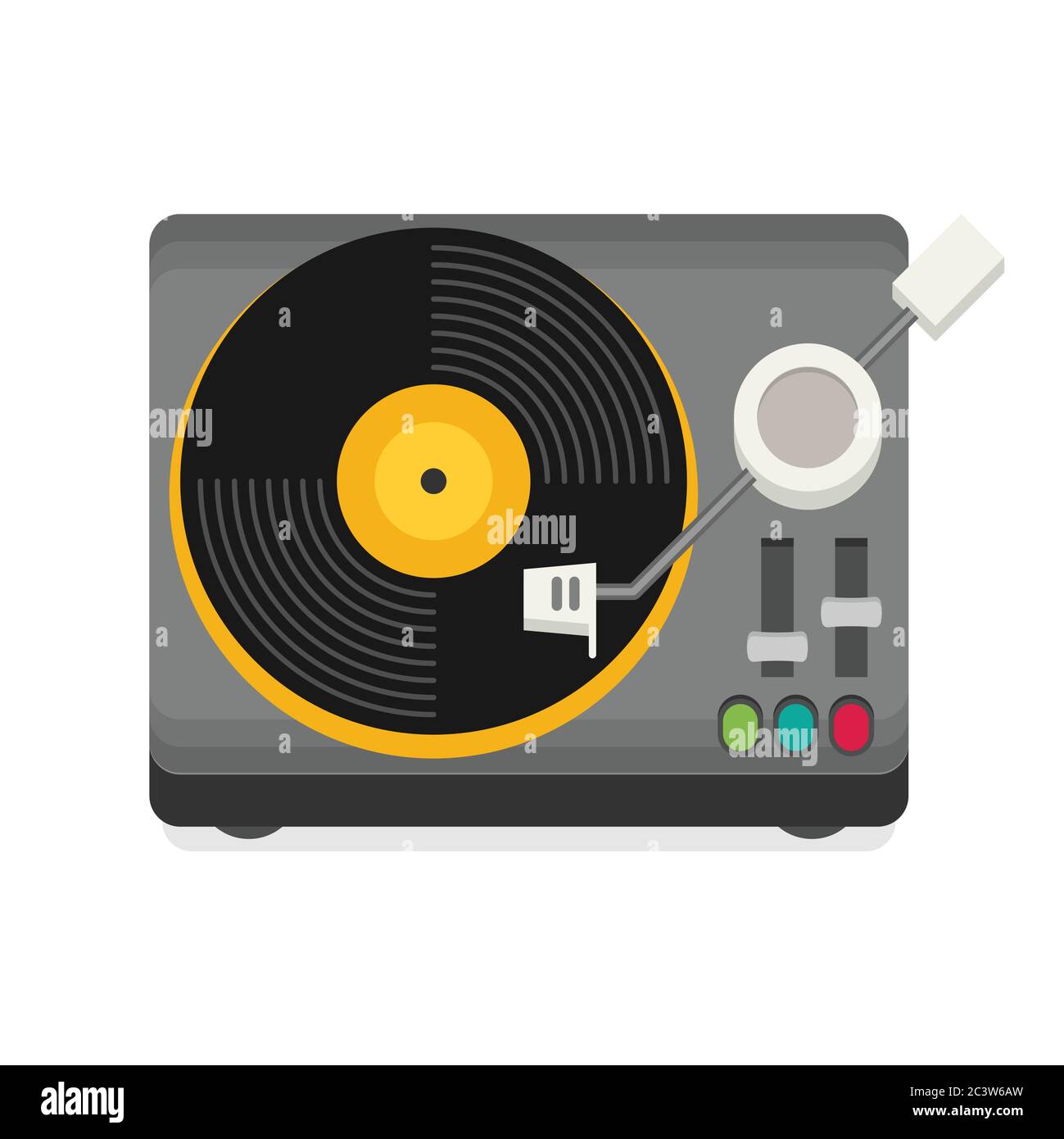 Vinyl player flat vector Stock Vector Image & Art - Alamy