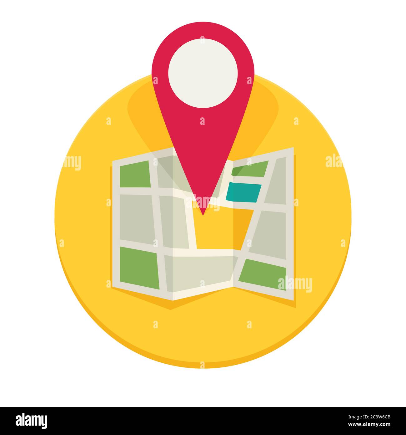 Map flat design hi-res stock photography and images - Alamy